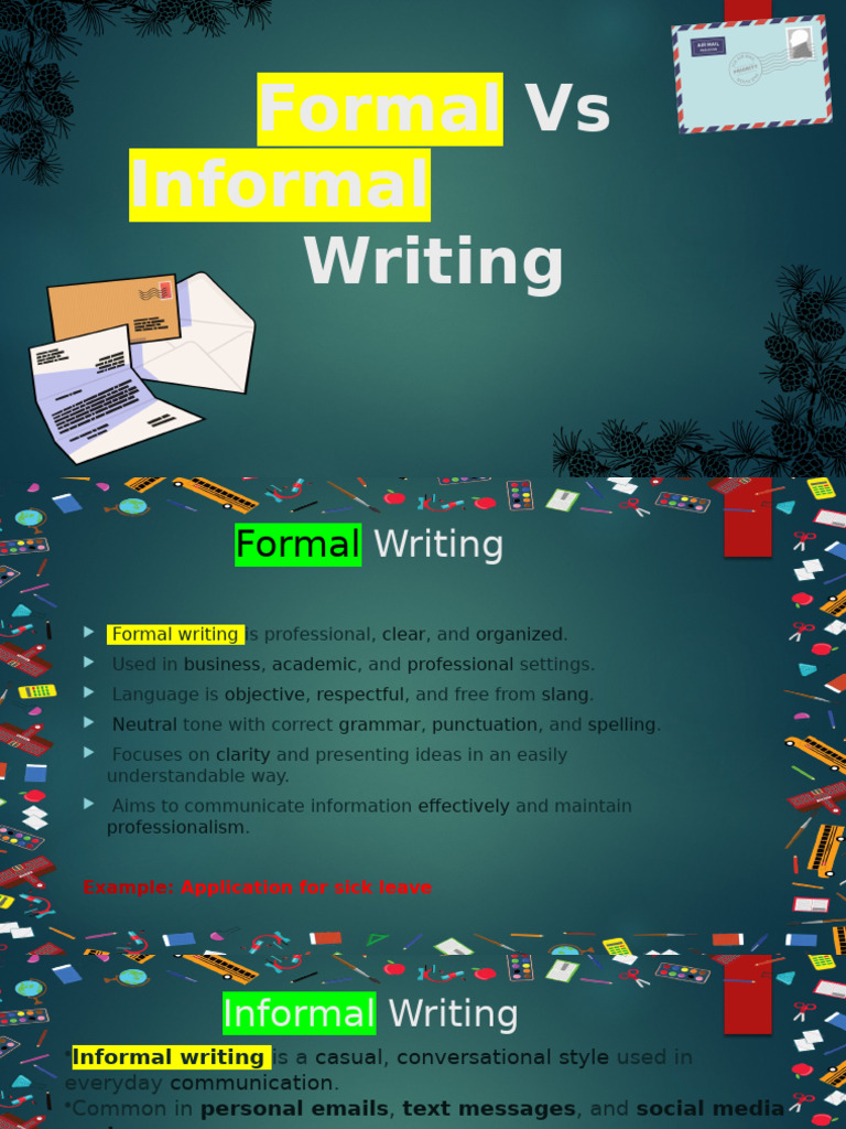 Formal vs Informal Writing | PDF