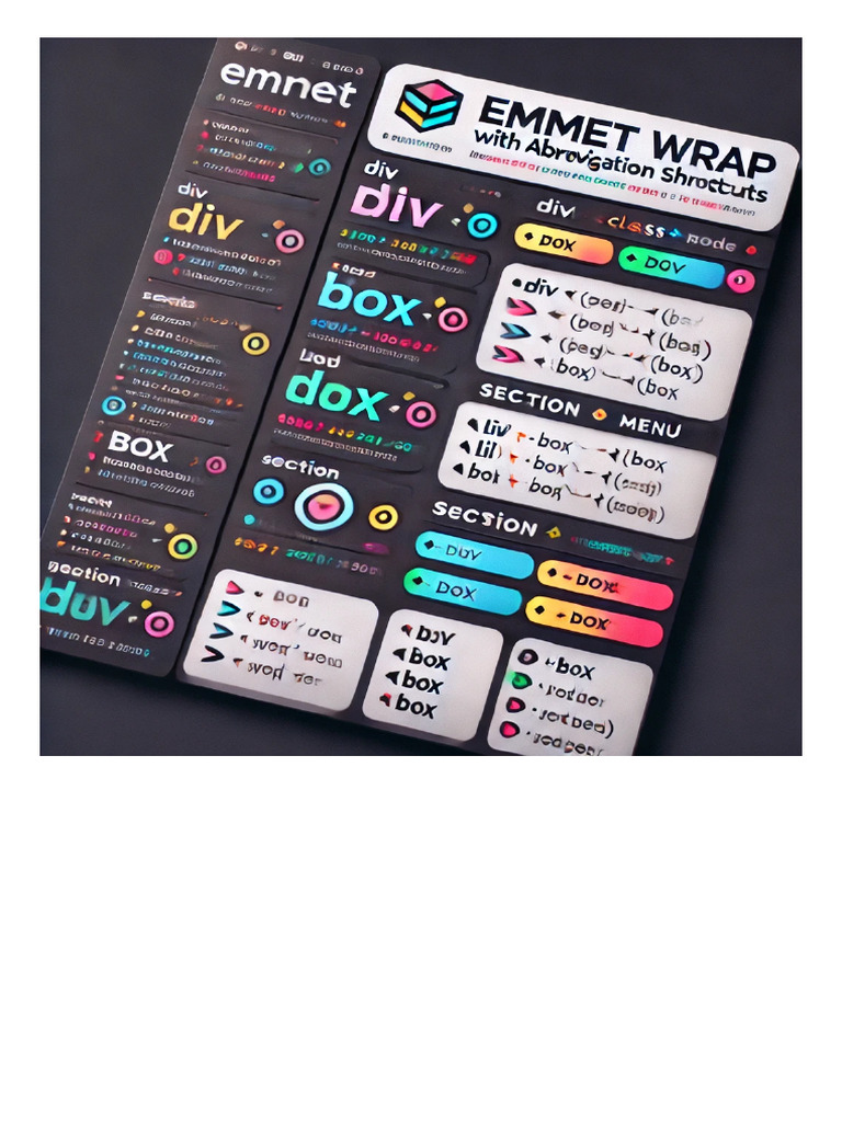 Emmet Wrap CheatSheet | PDF