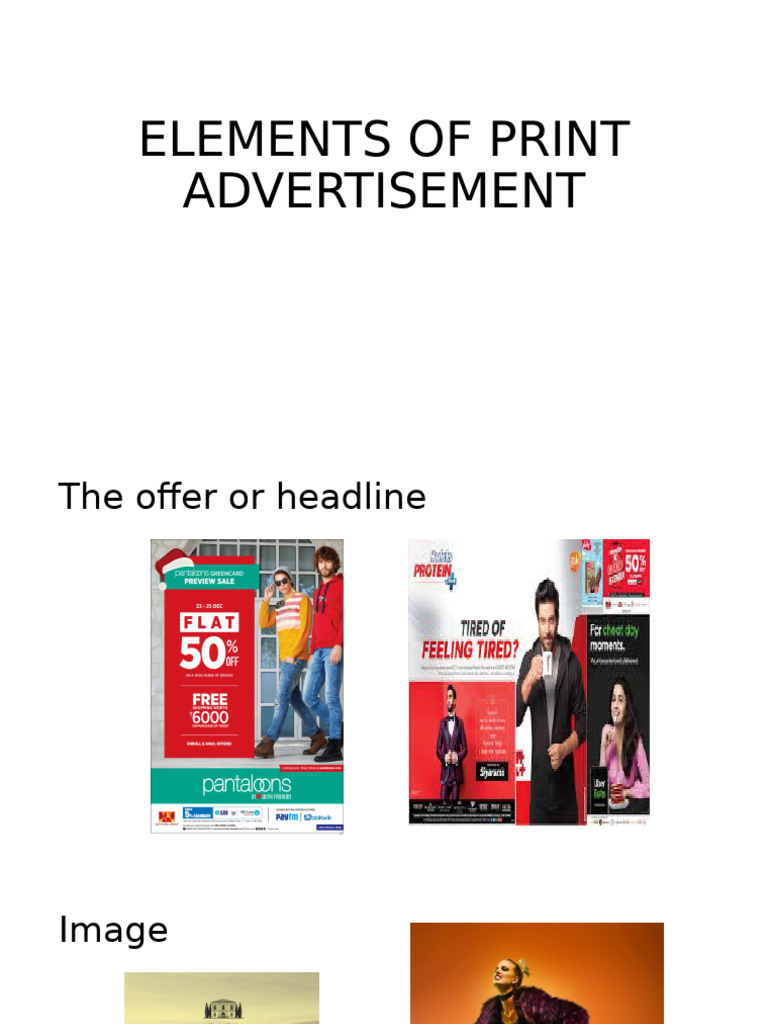 Elements of Print Ads | PDF