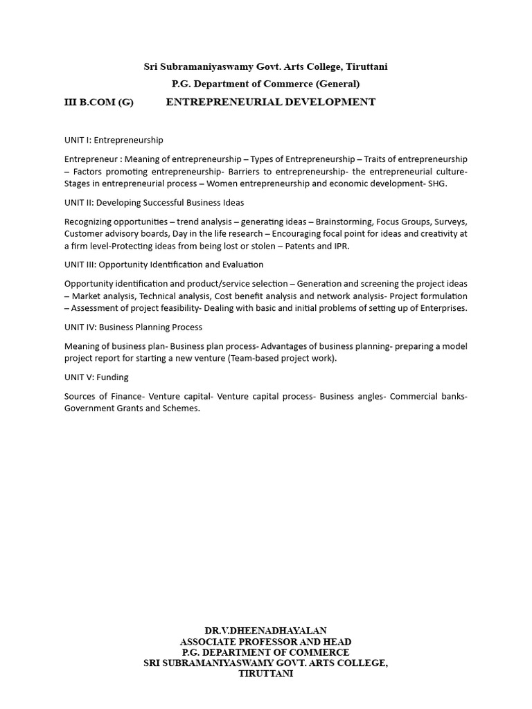 Question Bank for Entrepreneurial Development | PDF | Entrepreneurship ...