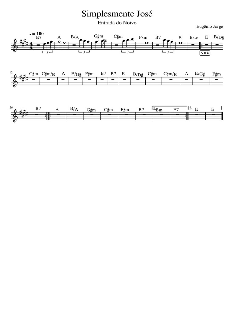 Simplesmente José Guia teclado | PDF