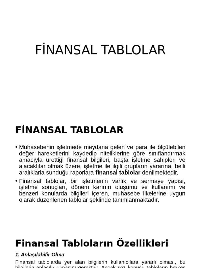 3__Finansal_Tablolar_Analizi | PDF