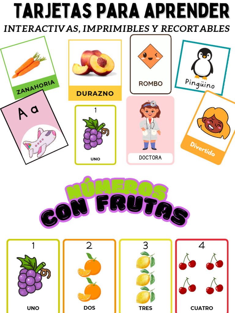 Tarjetas Educativas para Preescolar | PDF | Fruta