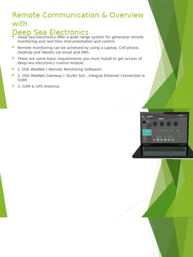 Deep Sea Electronics Remote Monitoring Guide | PDF