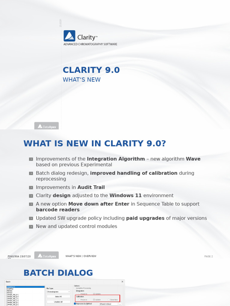 P060 Clarity New Features 9.0 | PDF | Computing Platforms | Computer Engineering