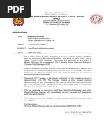 PNP Spot and Progress Report Format | PDF | Memorandum | Government