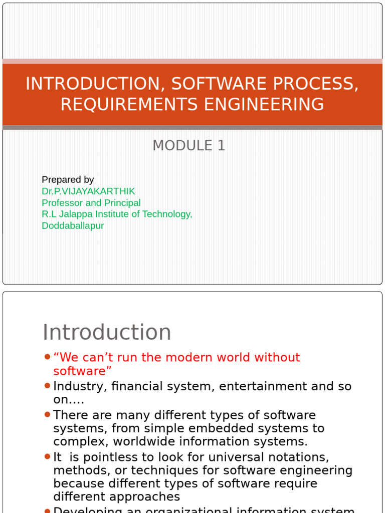 MODULE 1 (First Half) Softwrae Engineering | PDF | Software | Software Development Process