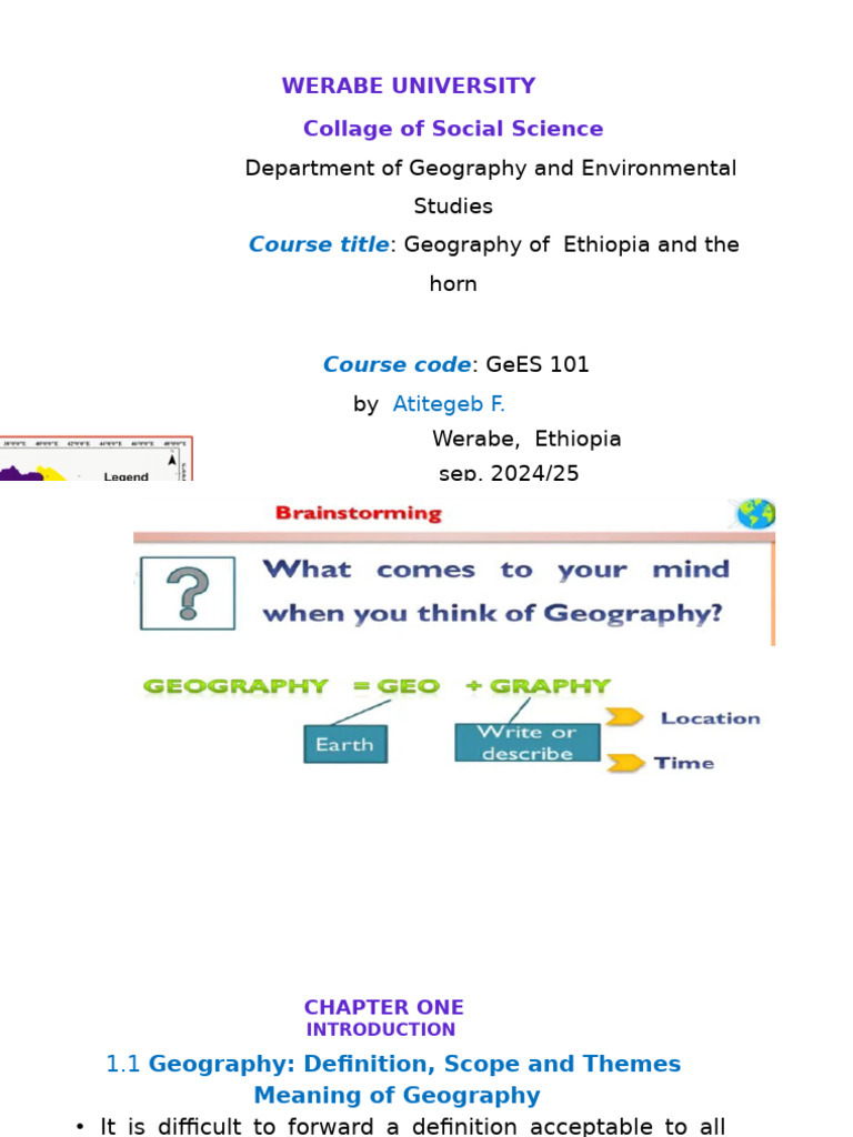 Chapter 1-3 Freshman Geography | PDF | Geography | Map