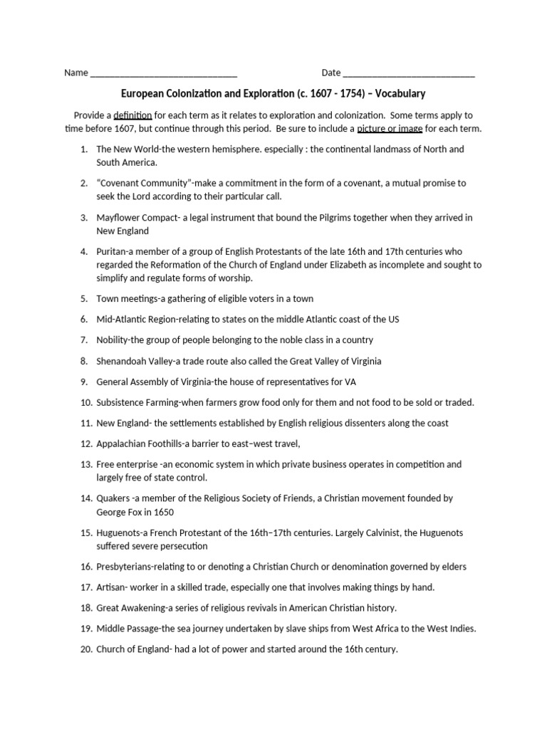 European Colonization and Exploration (C. 1607 - 1754) | PDF | Slavery ...