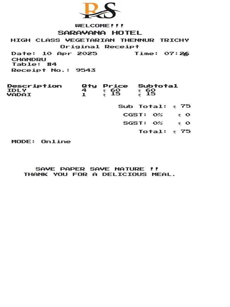 Restaurant Bill Template 1 (1) (1) | PDF