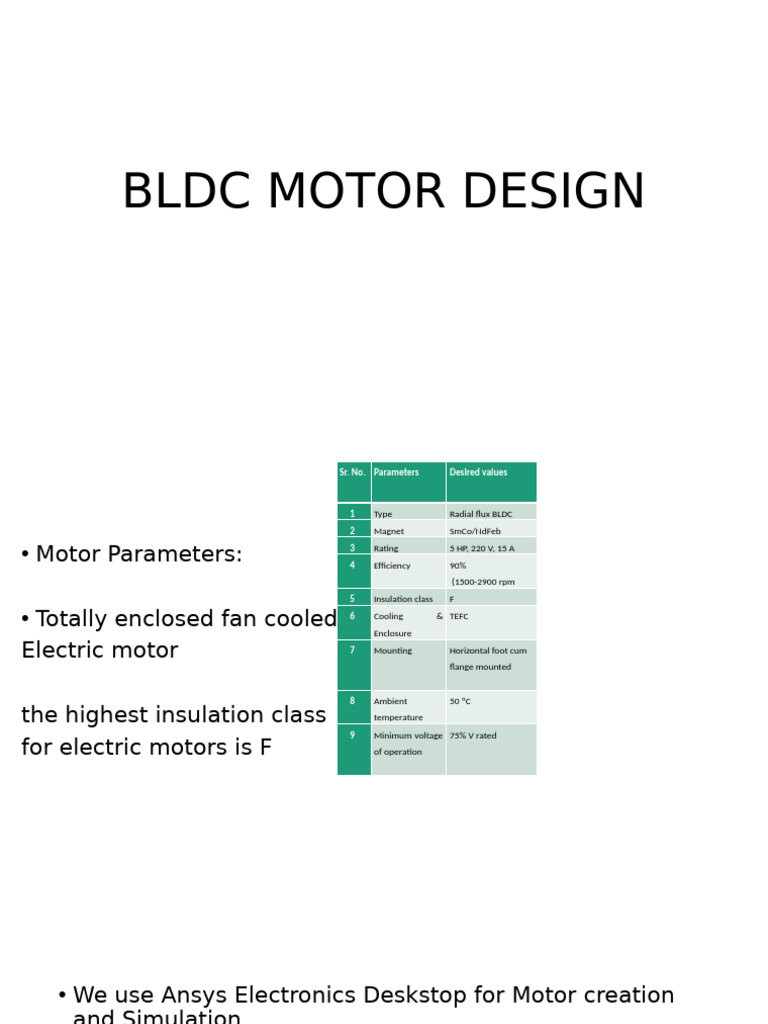 BLDC Motor Design 2 | PDF
