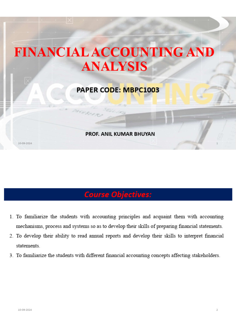 Faa PPT 1st Part Module - 1 | PDF | International Financial Reporting ...