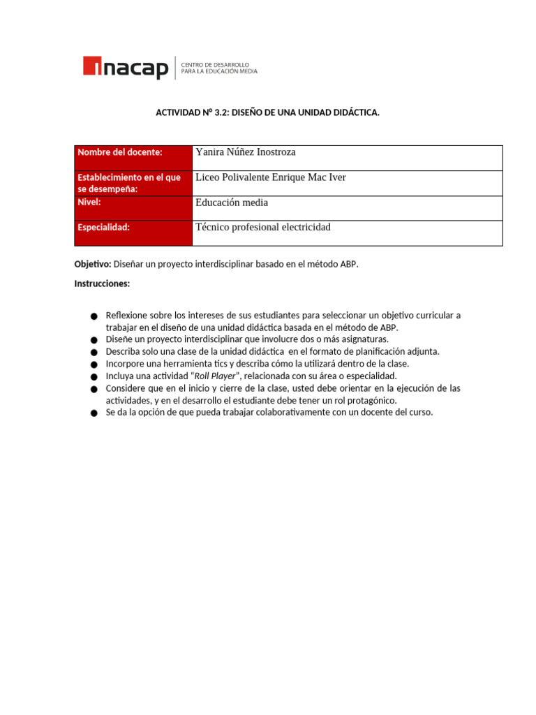 Actividad 3.2 Yanira | PDF | Maestros | Aprendizaje