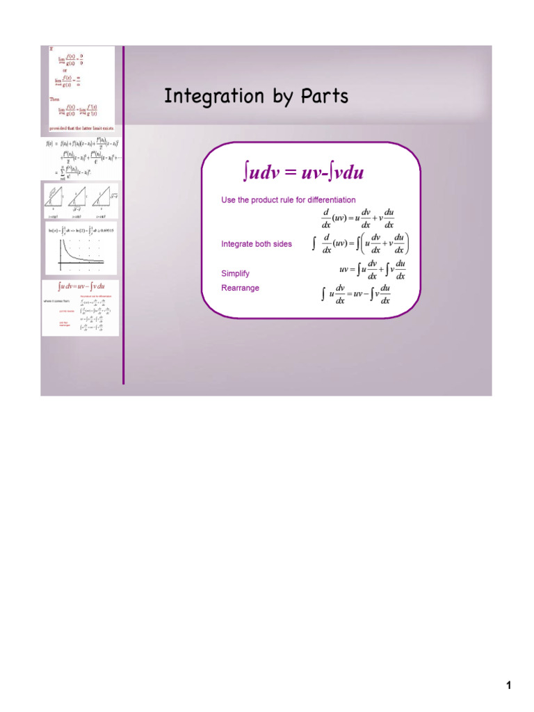 Integration by Parts Explained | PDF