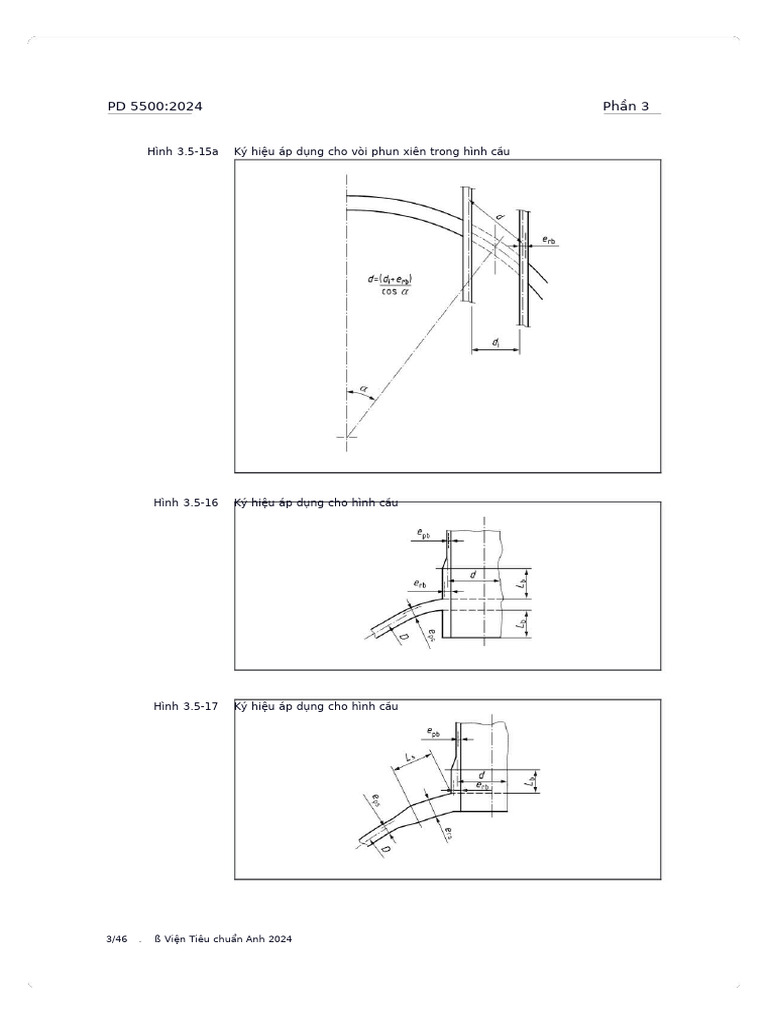 PD 5500:2024 Phần 3: Hình 3.5-15a Ký hiệu áp dụng cho vòi phun xiên ...