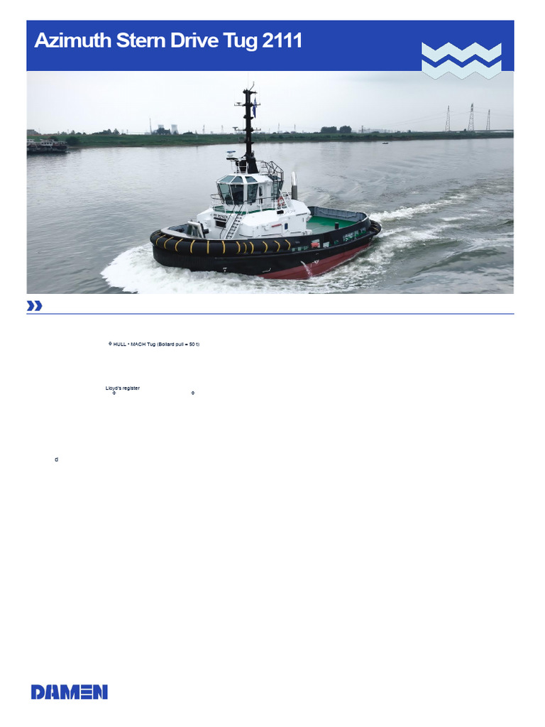 Product Sheet Asd Tug 2111 | PDF | Deck (Ship) | Ships