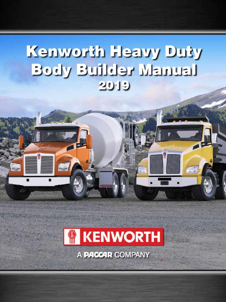 Kenworth T680 Heavy Duty Body Builder Manual 2019 | PDF | Safety | Vehicles