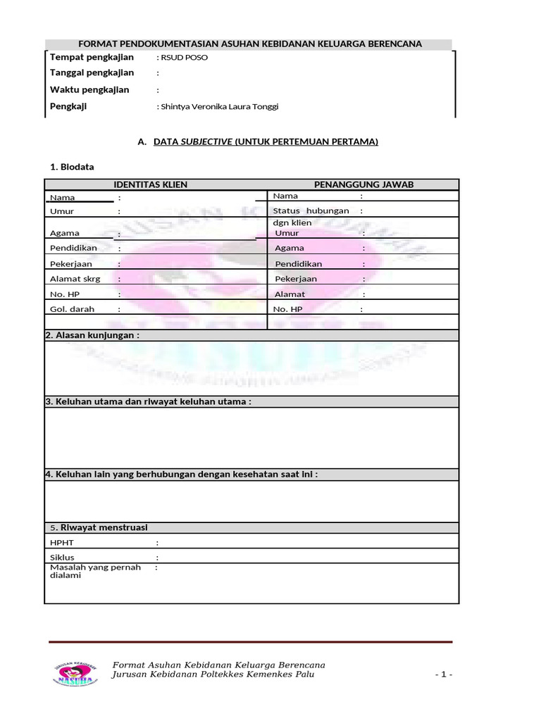 Format Askeb KB Kosong | PDF