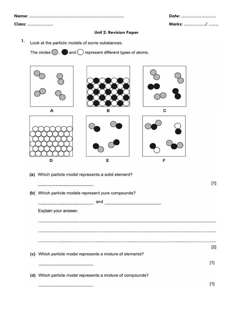 Grade 6 Unit 2 Revision Paper | PDF