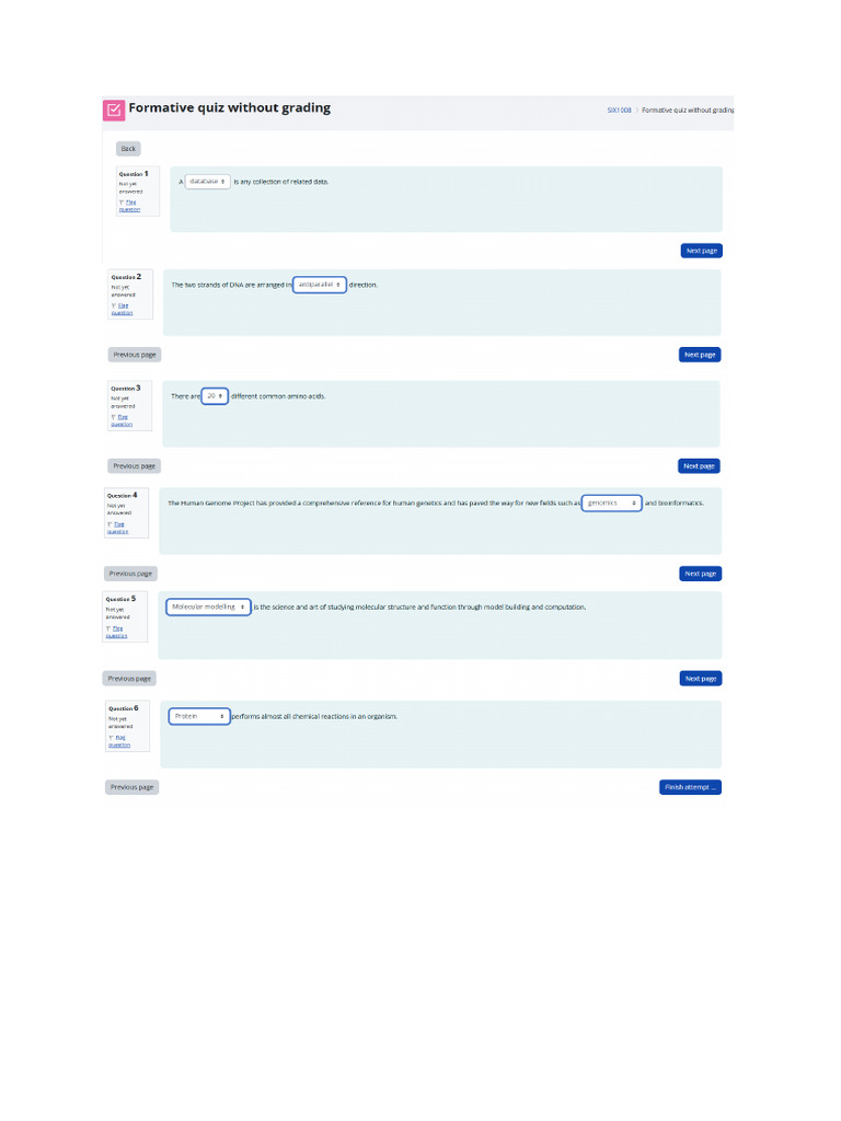 Formative Quiz Answer - SIX1008 | PDF