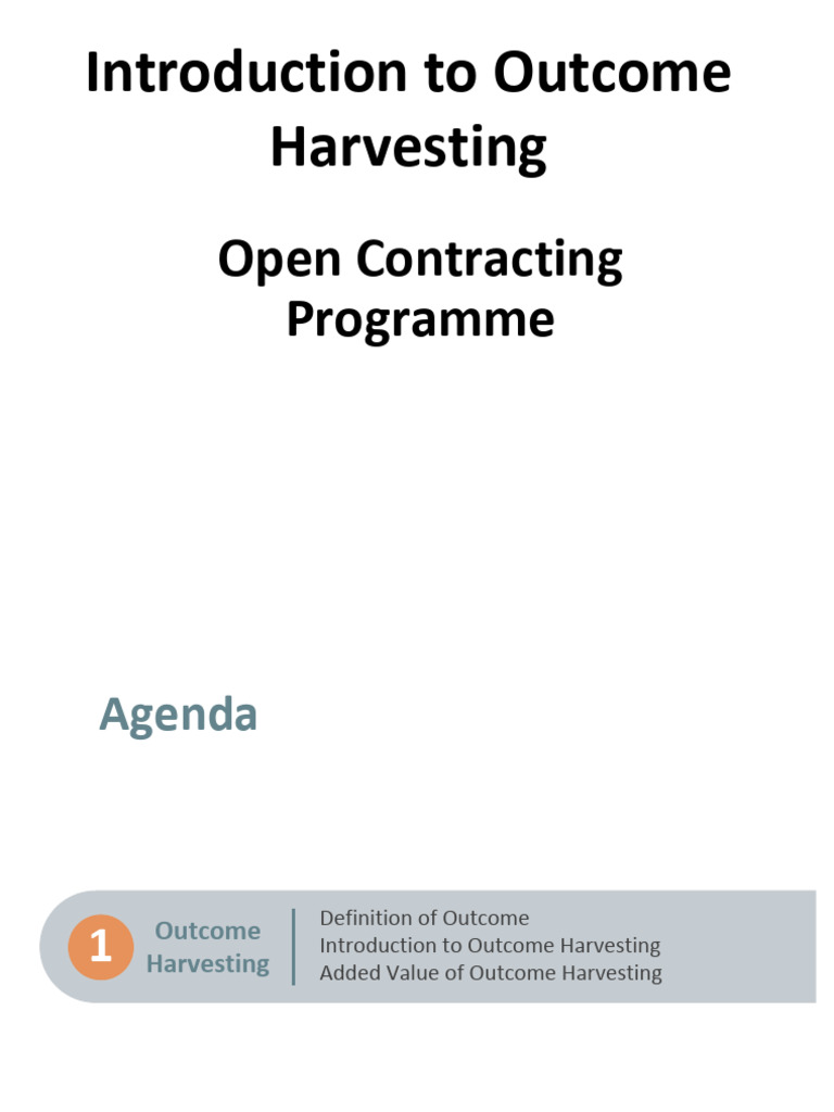 Outcome Harvesting Presentation | PDF