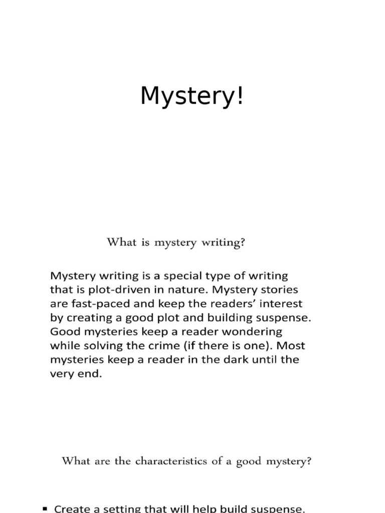 Mystery Notes CW | PDF