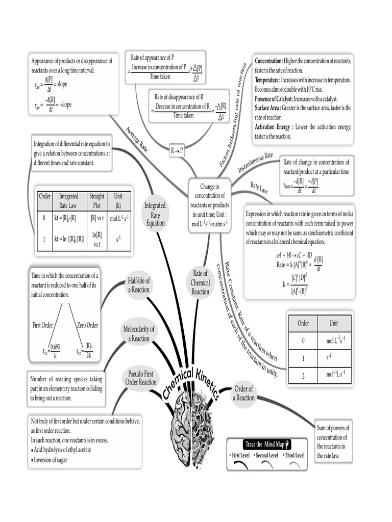 Chemical Kinetics Mind Map | PDF | Reaction Rate | Chemical Engineering