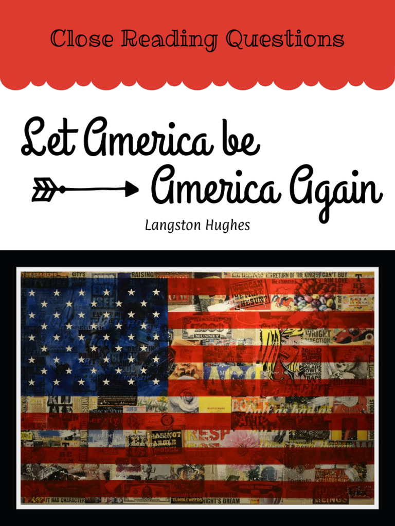 Langston Hughes Let America Be America Again Poetry Analysisand Close ...
