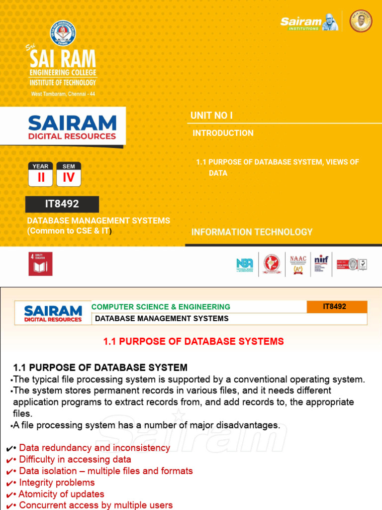 Purpose of Database Systems Explained | PDF | Databases | Computer File