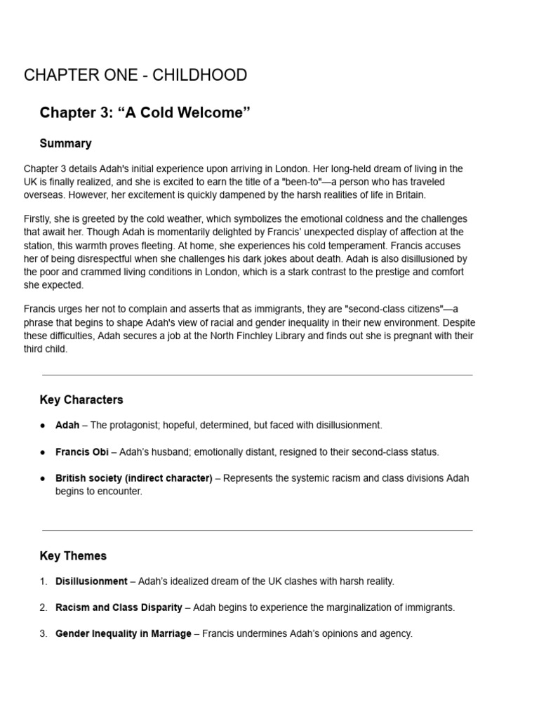 Second Class Citizen - Chapter Three | PDF