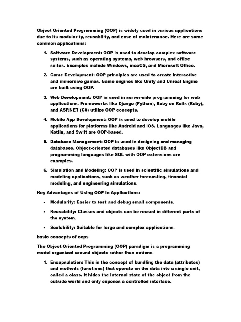 Ooops Vansh Notes Ipu University | PDF | Method (Computer Programming ...