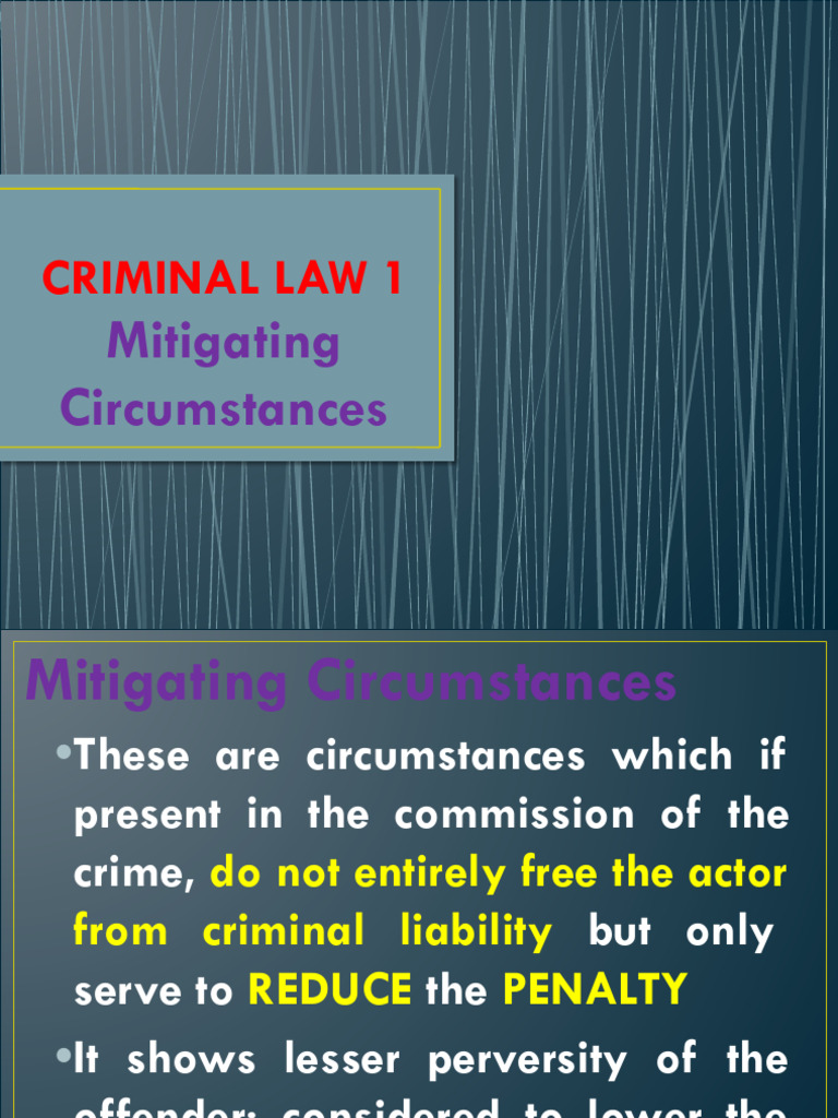 CLJ3 Week 9 (Mitigating Circumstances) | PDF | Confession (Law) | Crimes