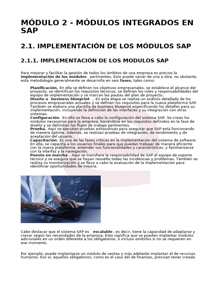 Modulo 2 Modulos Integrados en Sap | PDF | Logística | Gestión de la relación con el cliente