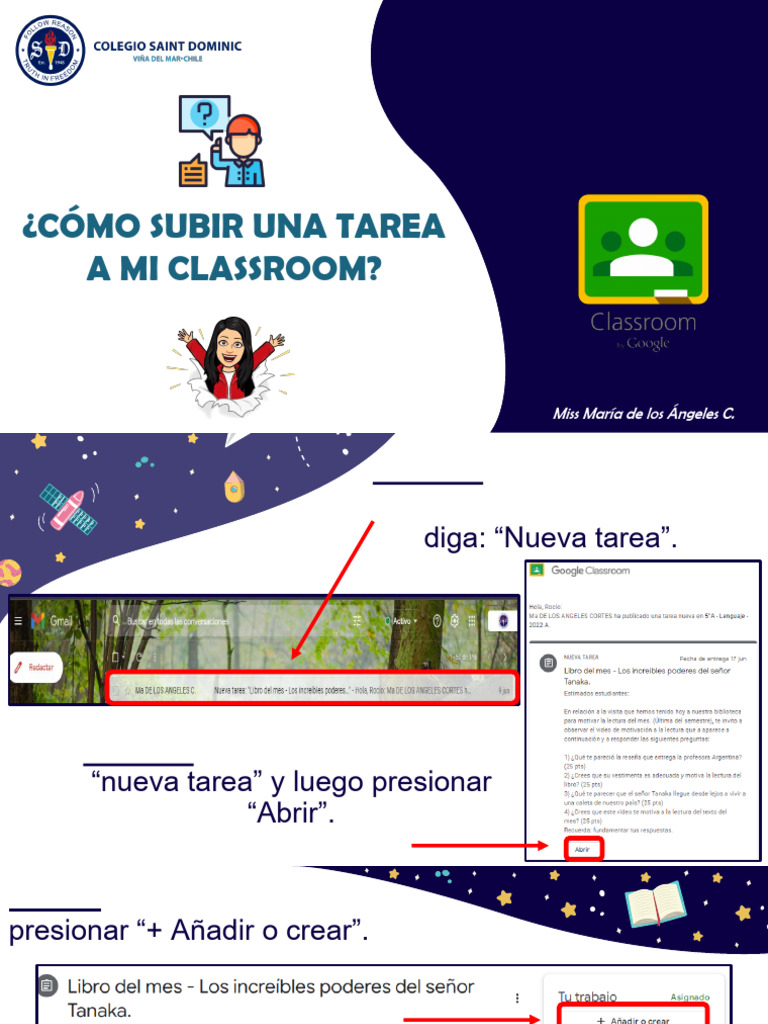 Tutorial - Subir tareas a Classroom | PDF