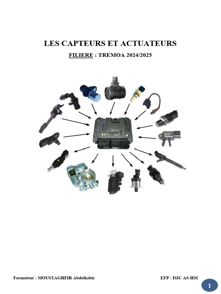 Capteurs et Actuateurs en Électronique | PDF | Allumage | Inducteur