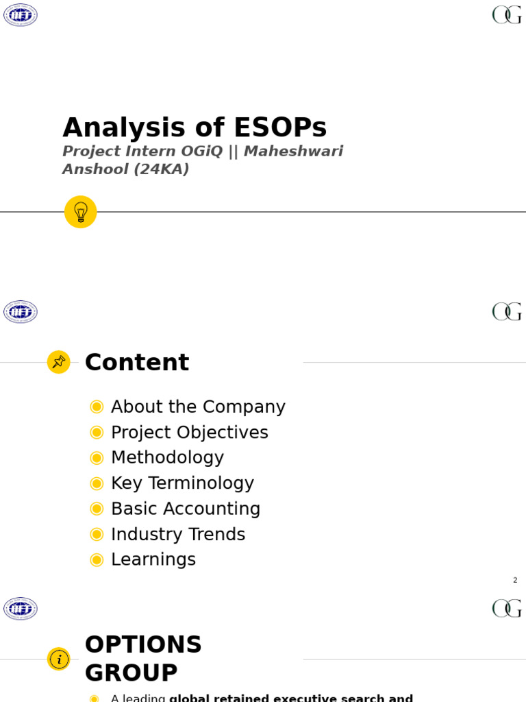 ESOP Analysis and Accounting Trends | PDF | Option (Finance ...
