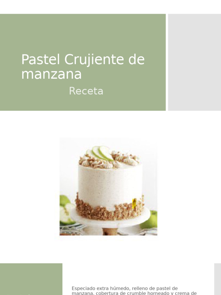 Pastel Crujiente de Manzana | PDF