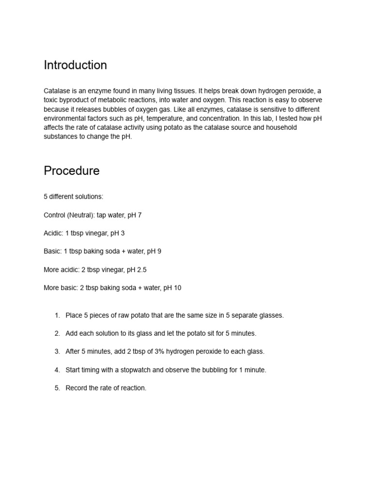 Xuqing Lyu Enzyme Lab | PDF