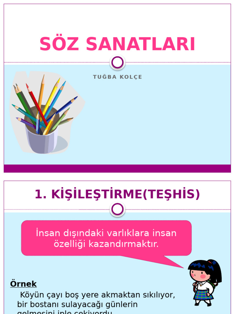 Soz Sanatlari Konu Ozeti | PDF