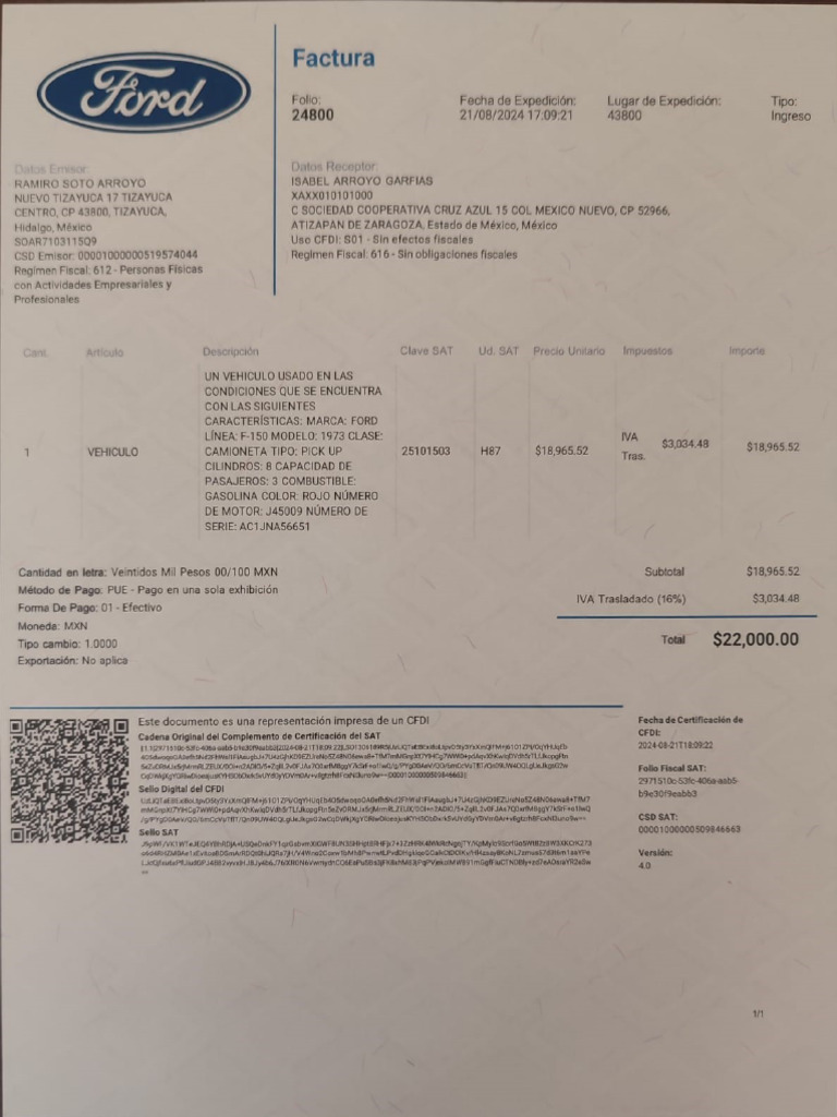 Refactura F150 | PDF