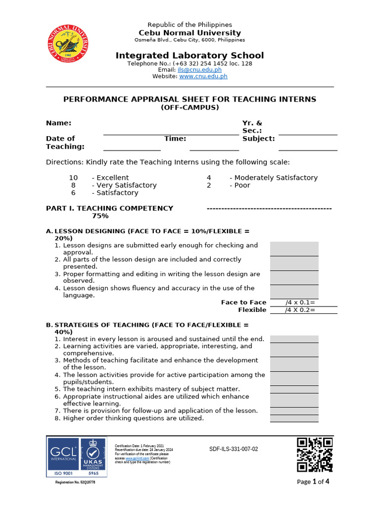 REVISED-SDF-ILS-331-007-02_Performance-Appraisal-Sheet-for-Teaching-Interns-Off-Campus-2021-A4 ...
