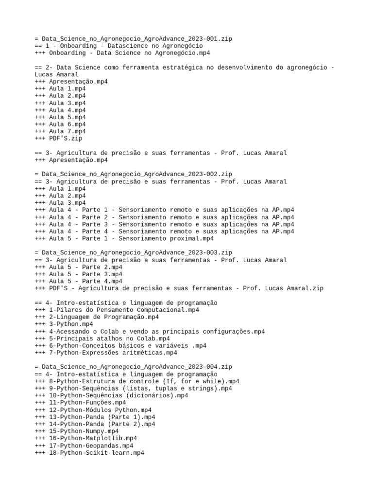 Data Science No Agronegocio AgroAdvance 2023 | PDF | SQL | Dispersão estatística