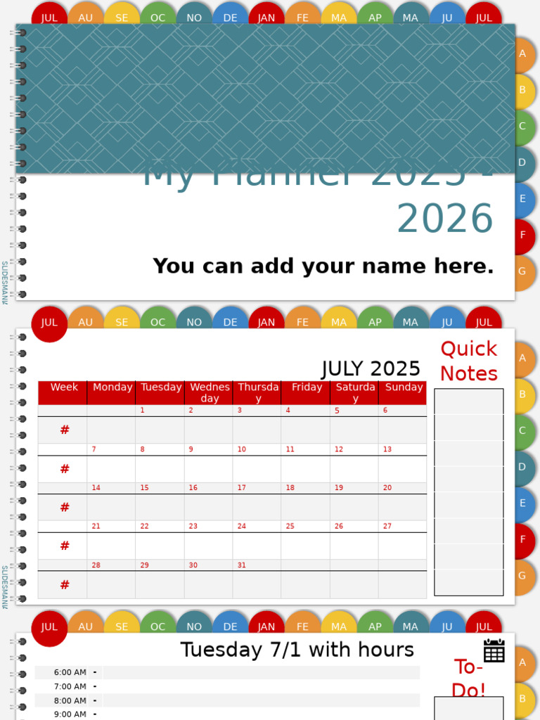 Edu Planner 2025-2026 SlidesMania | PDF