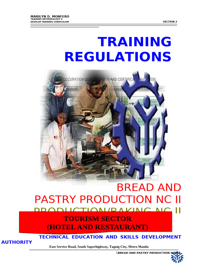 TR BREAD AND PASTRY PRODUCTION NC II (Jul2009) | PDF | Occupational Safety And Health | Hazards