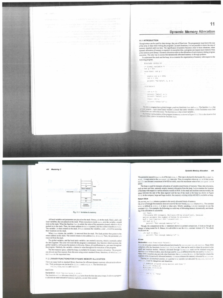 Dynamic Memory Allocation | PDF