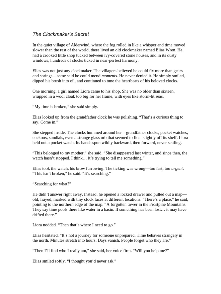 The Clockmaker's Secret | PDF