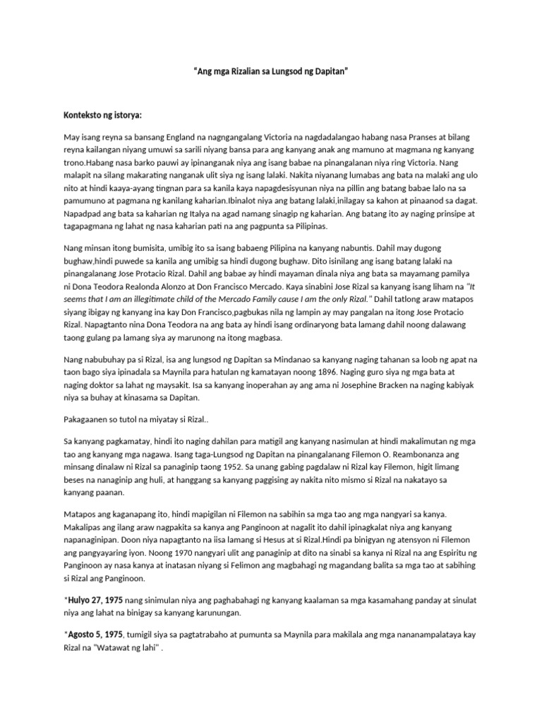 Ang Mga Rizalian | PDF