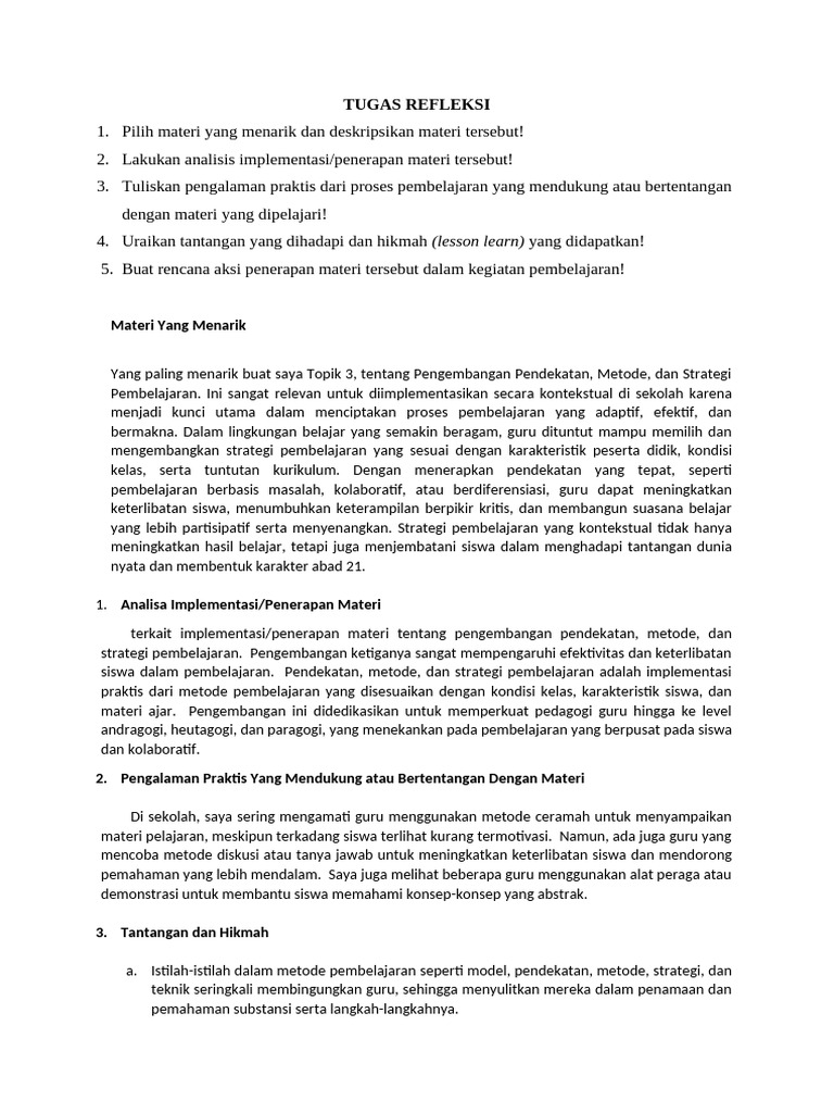 Refleksi Modul PPP | PDF