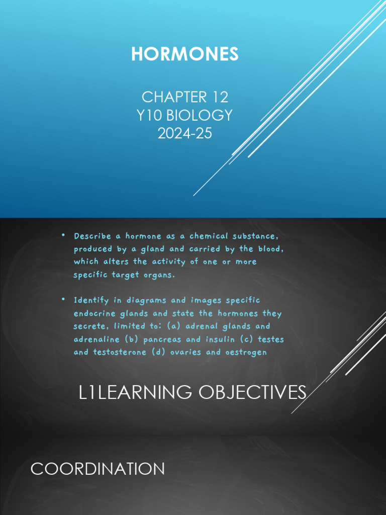 Chapter 12 Hormones 2024-25 | PDF | Hormone | Endocrine System