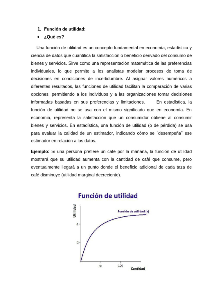 Función de Utilidad | PDF | Utilidad | Utilidad marginal